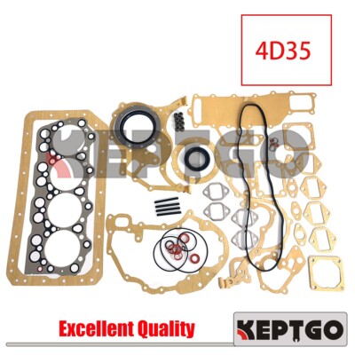 New Full Overhaul Gasket Kit Metal Fit For Mitsubishi 4D35 4D35T Engine ...