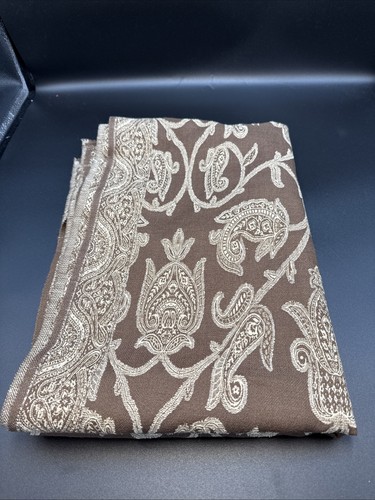 Pottery Barn Tablecloth Scarf 40x60 Brown Paisley Luxury Wool Cotton ...