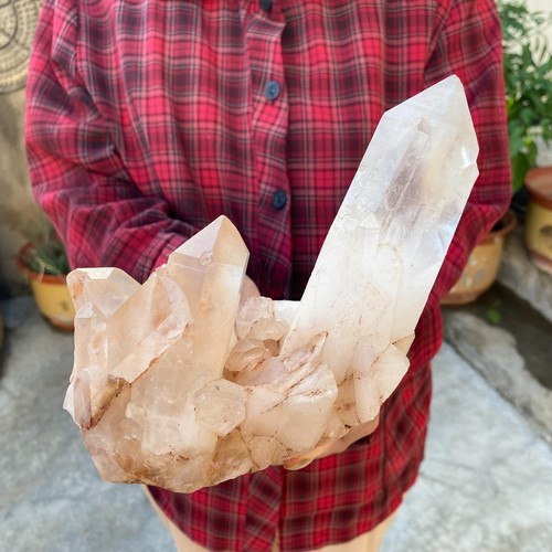 2.4LB LargeClear Natural Beautiful White QUARTZ Crystal Cluster ...