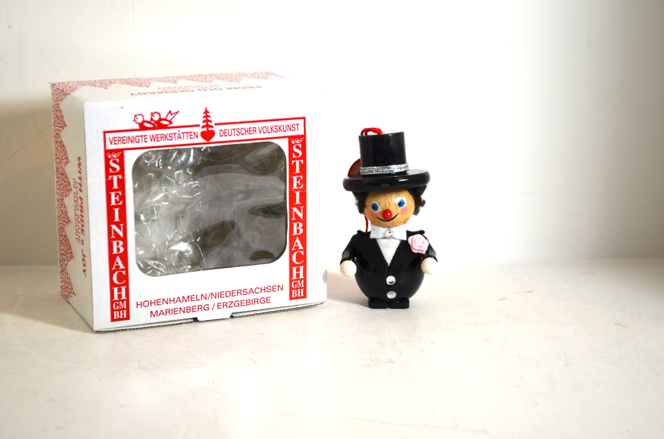 Steinbach wooden mini ornament TUXEDO / GROOM made in Germany w box He ...