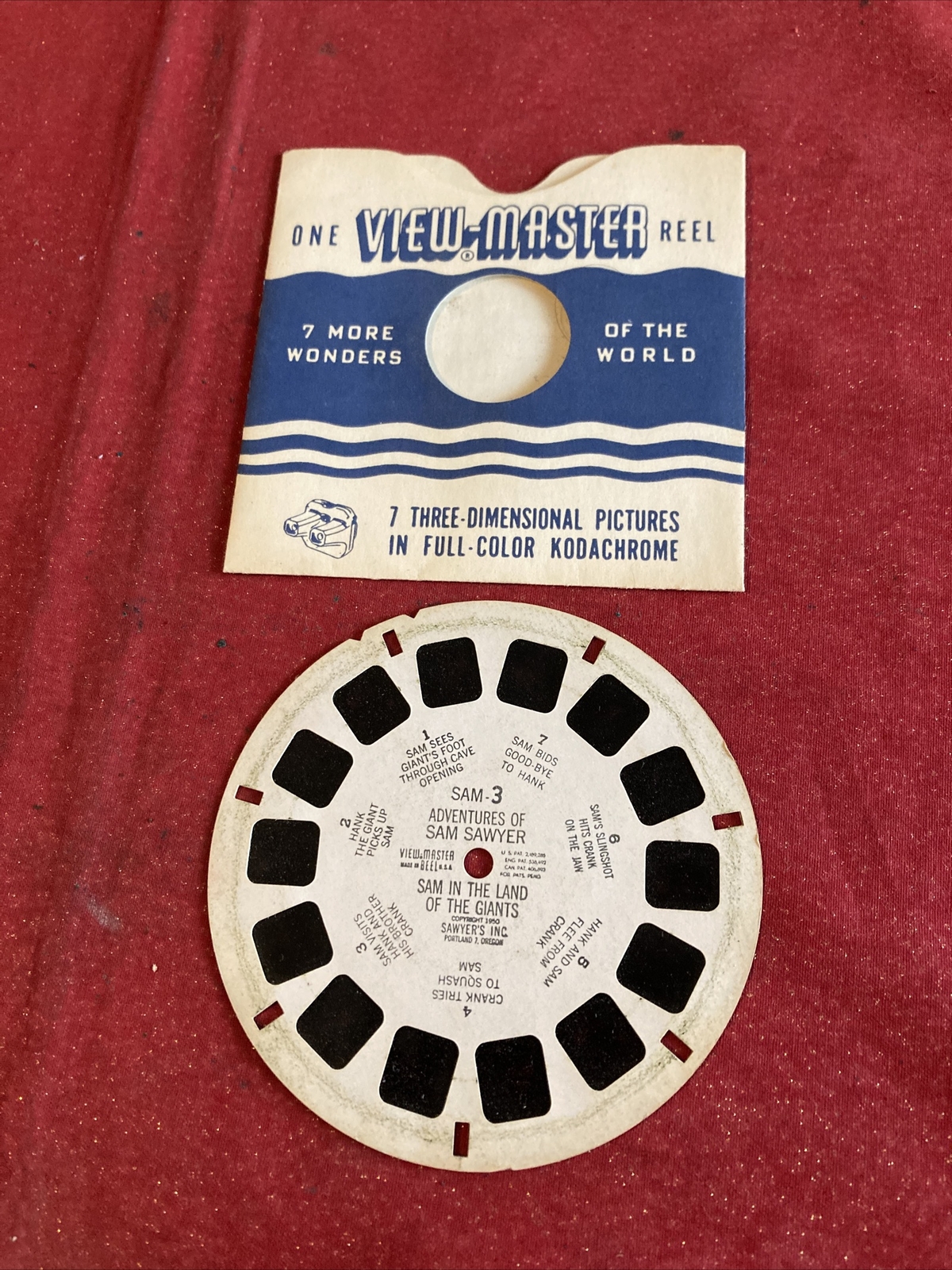 Vintage 1950 ViewMaster Sam-3 Adventures of Sam Sawyer Sam in the Land ...