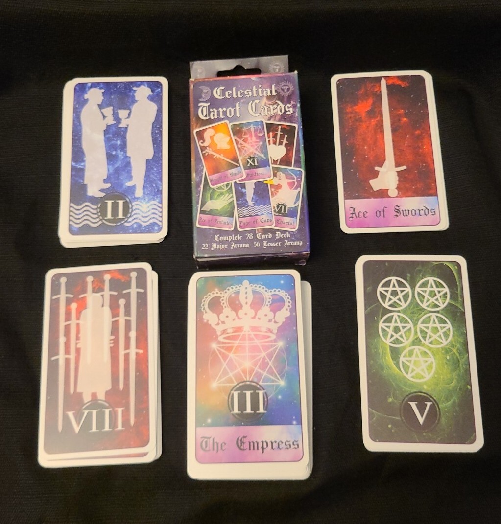 Celestial Tarot Cards 78 Deck/22 Major & 56 Lesser Arcana, Kalan | eBay