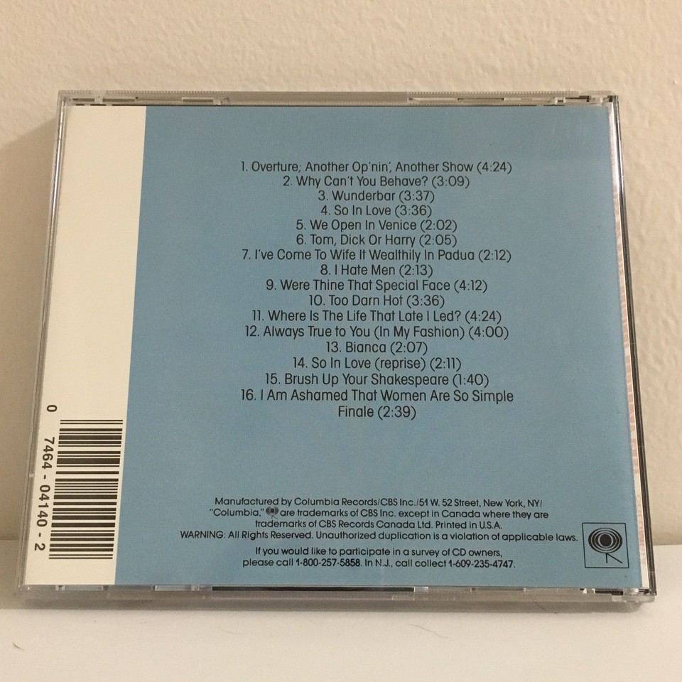 Cole Porter - Kiss Me, Kate - Original Broadway Cast CD | eBay