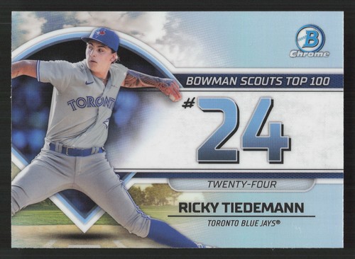 2023 Bowman #BTP-24 Ricky Tiedemann Bowman Scouts Top 100 Refractor ...