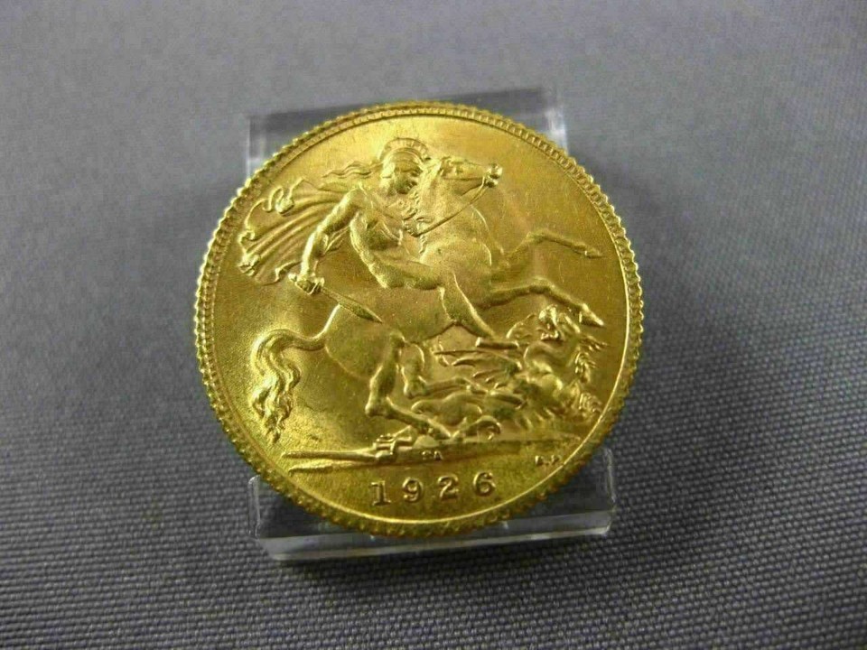 22K YELLOW GOLD 3D GEORGIVS V D.G.BRITT: OMN: REX F.D.D.IND.IMP 1926 ...