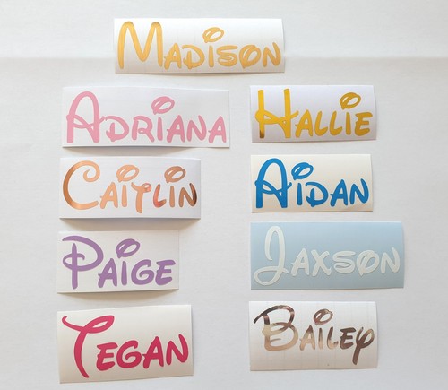 Personalised Disney Name Sticker for Water Bottle Vinyl Girls or Boys ...