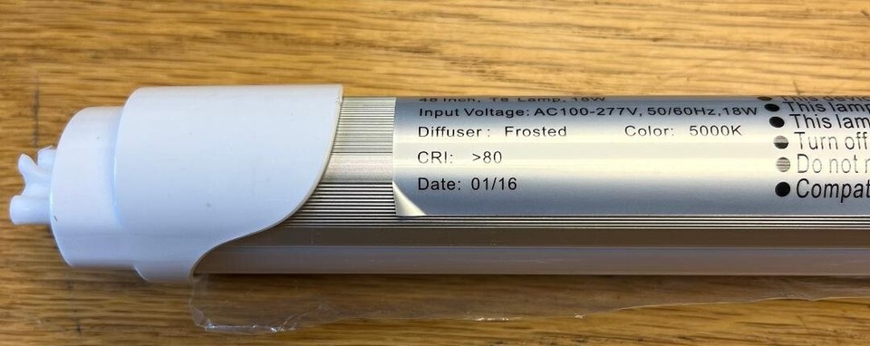 PLUG AND PLAY LED TUBE MC-T8-4-18W-BCUD 48 IN T8 LAMO 18W QTY 1 | eBay