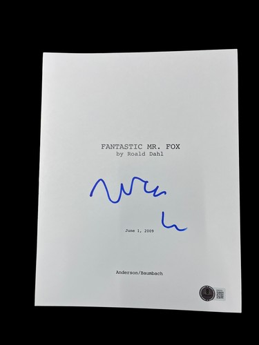 WES ANDERSON FANTASTIC MR. FOX SCRIPT DIRECTOR PHOTOS 8X10 AUTO BAS COA ...