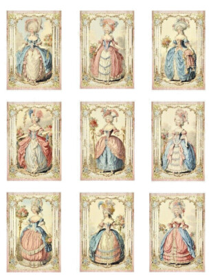 Marie Antoinette B Designer MULTI-SIZE SET Cotton Fabric Quilt Blocks | eBay