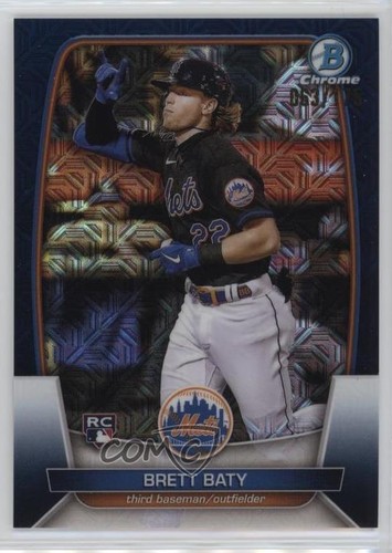 2023 Bowman Mega Box Chrome Navy Mojo Refractor /175 Brett Baty #80 ...