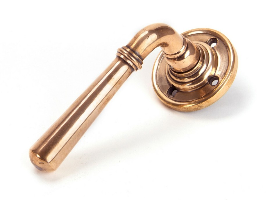 From The Anvil Door Lock Lever Handles Latch Set Polished Bronze ...