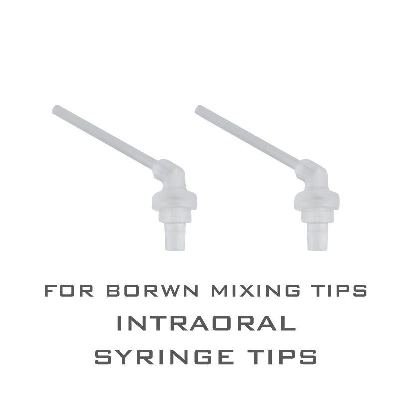 100pcs Dental Materials Intraoral Impression Mixing Tips Nozzles Mixer ...