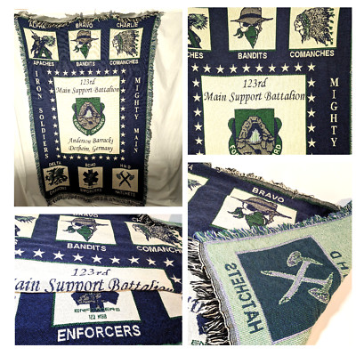 Dexheim Germany 123rd Anderson Barracks Art, Throw Blanket Woven Afghan ...