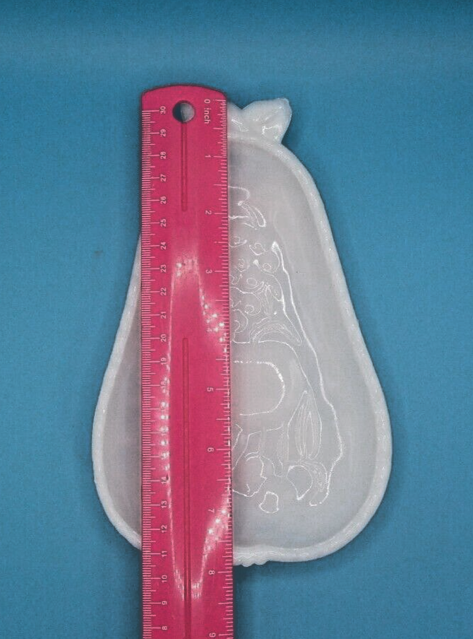 Milk Glass Pear Shaped Dish Spoon Rest Candy Trinket Hazel-Atlas White ...
