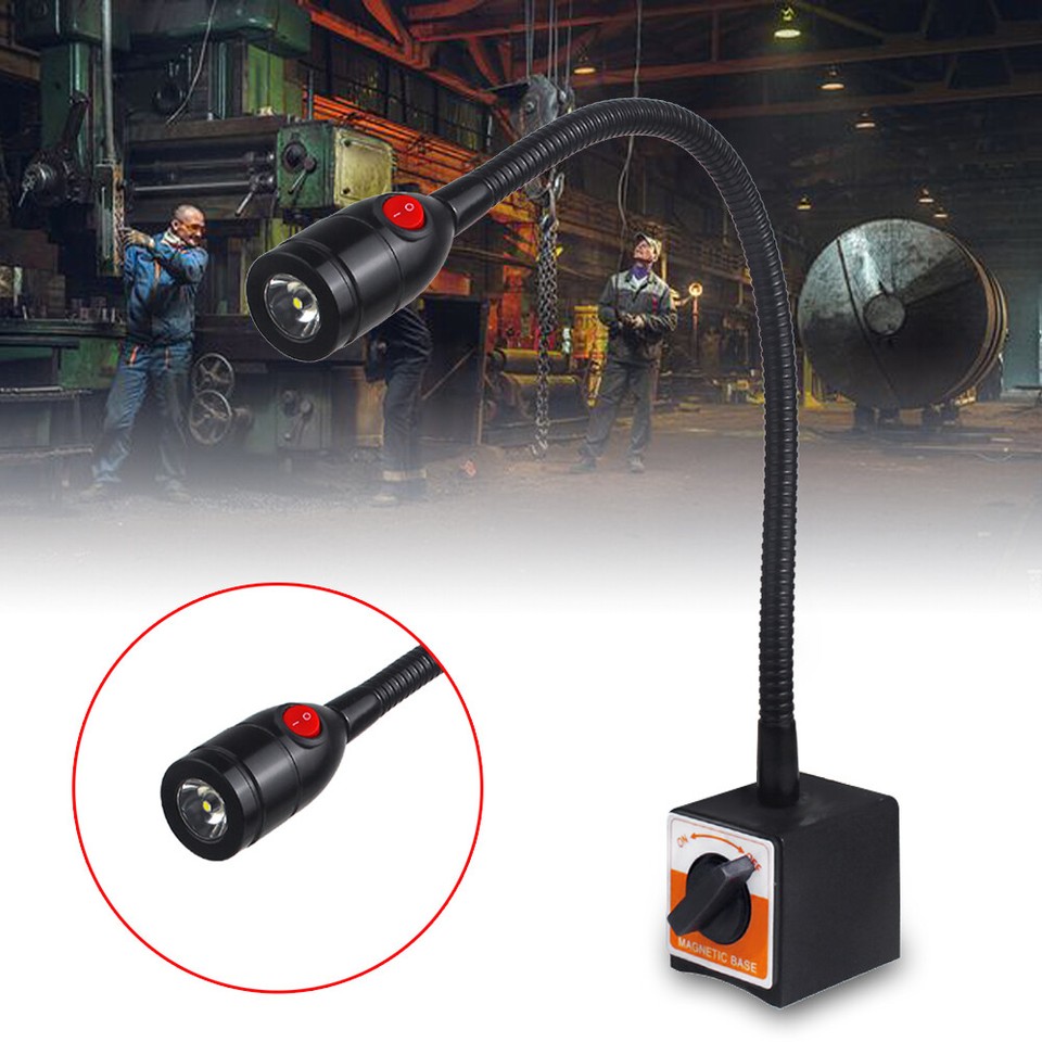 110V LED Magnetic Flexible Base Work Light Gooseneck Lathe for CNC ...