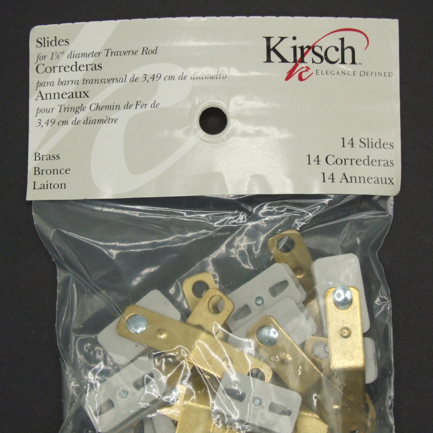 Kirsch 51440B.063 Replacement Slides for 1 3/8" Decorative Traverse Rod ...