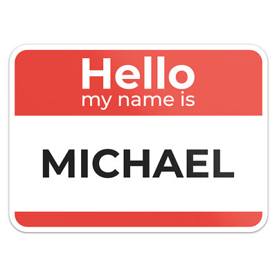 Hello My Name Is Michael Sticker Vinyl Car Bumper Decal | eBay