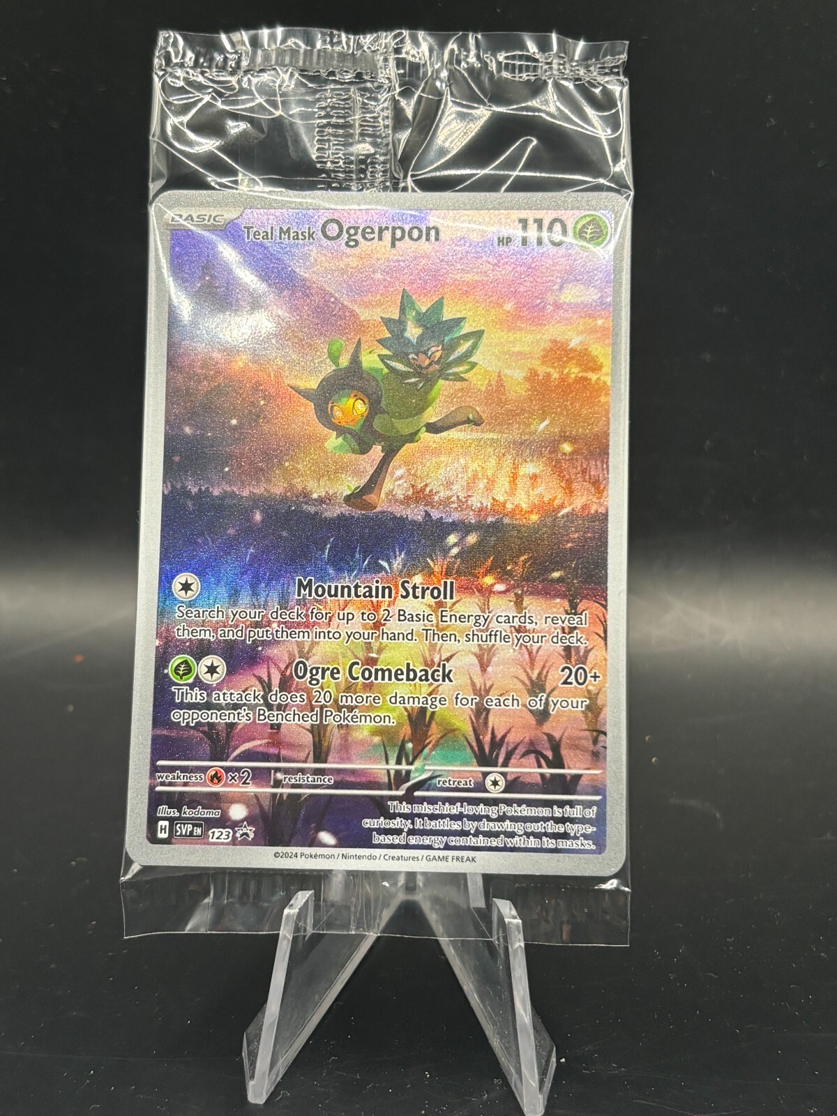 Teal Mask Ogerpon SEALED 123 Black Star Promo Full Art Twilight ...