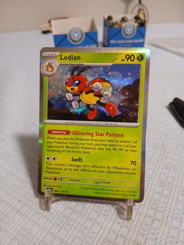 Ledian 003/142 Holo NM/M Stellar Crown Pokemon Card + Top Loader | eBay