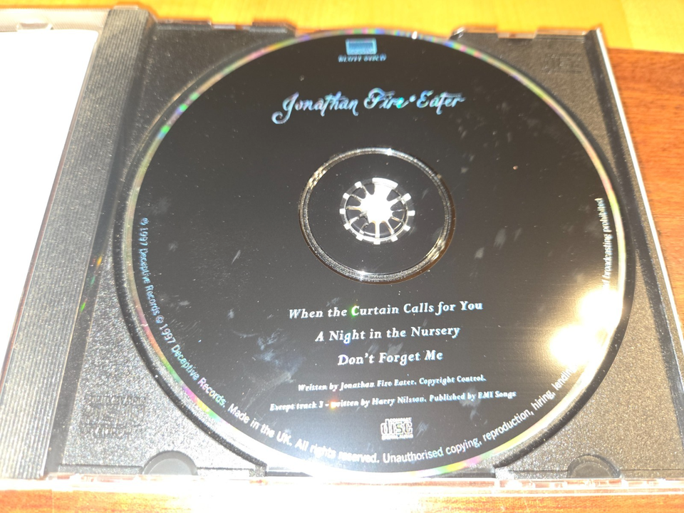 Jonathan Fire Eater When the Curtain Calls You CD Album The Walkmen EP ...