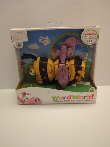 PBS Kids TV WordWorld Word World BEE Plush Magnetic Pull-Apart Letters ...