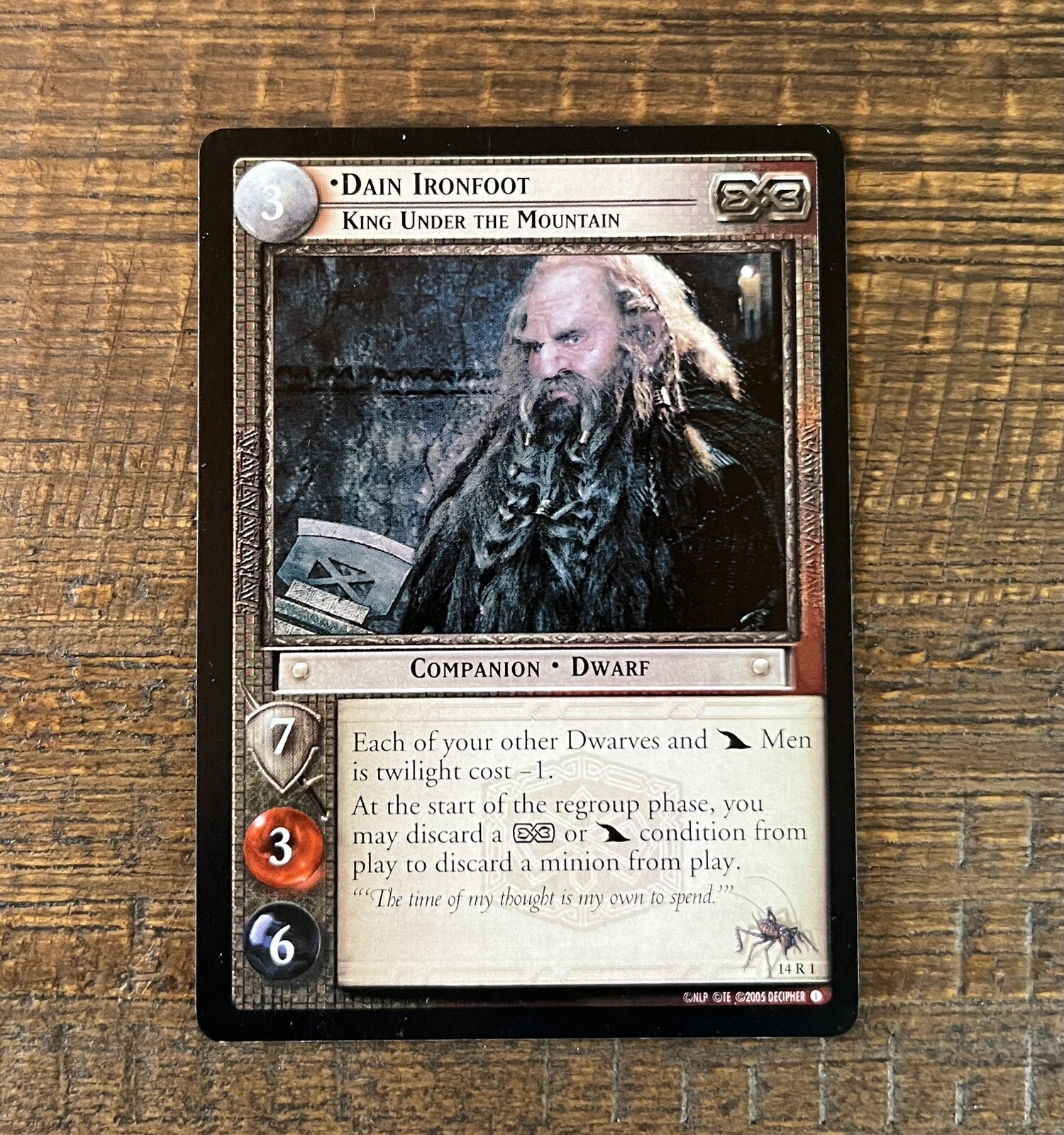 LOTR Lord of the Rings TCG Decipher Dain Ironfoot 14 R 1 King Under ...