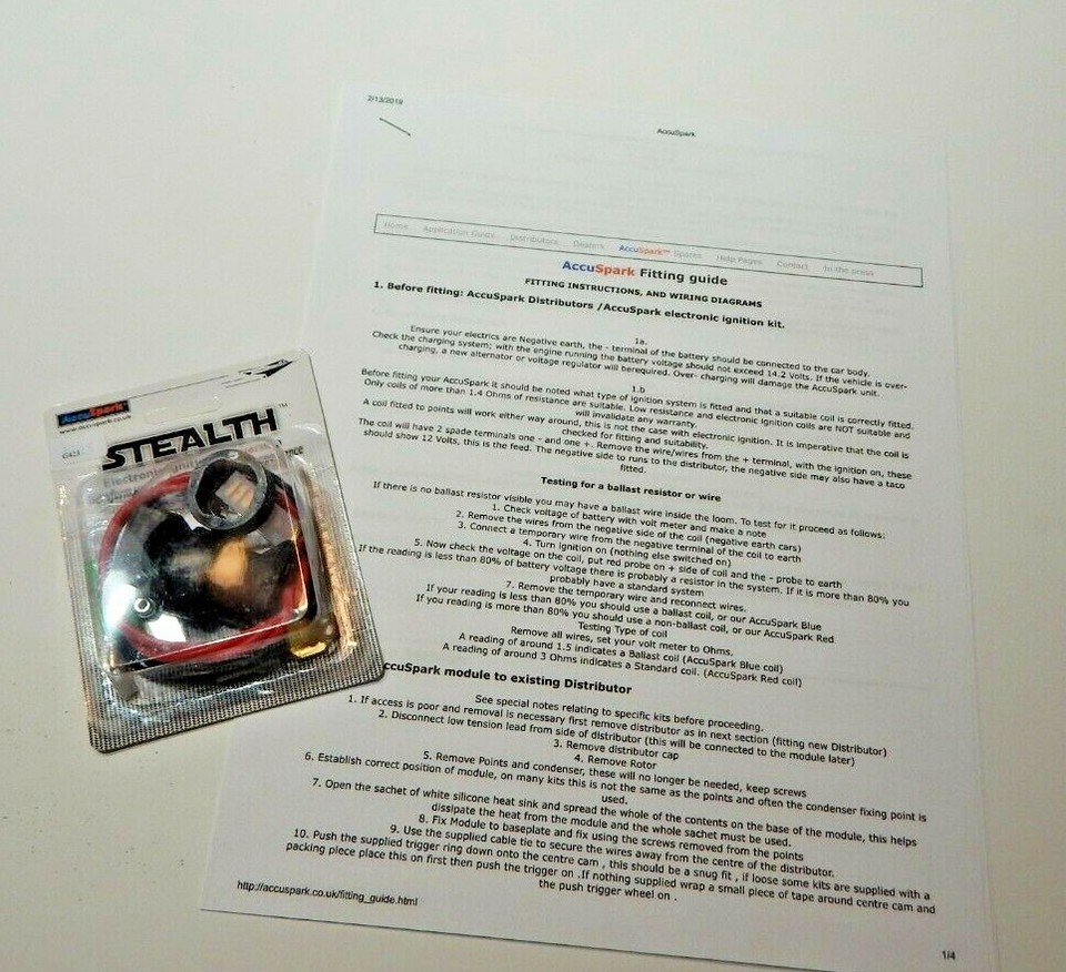 New AccuSpark Electronic Ignition Conversion Kit MGB MG Midget 1975 ...