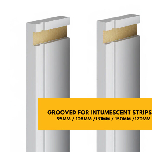 FD30 MDF DOOR LINER - PRIMED DOOR FRAME LINING SET C/W OPTIONAL 10MM ...