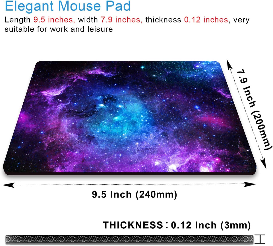 Square Mouse Pad,Blue Purple Galaxy Nebula Universe Outer Space ...