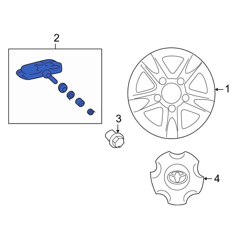 For Toyota Camry 2007-2011 Toyota 4260733012 Tire Valve Stem | eBay