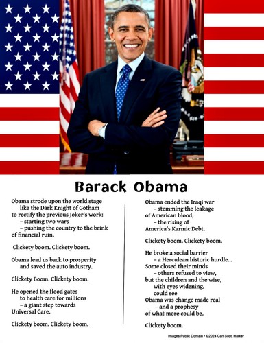 Barack Obama Poem Poster 8.5x11" Photo Print Original Poetry Carl ...