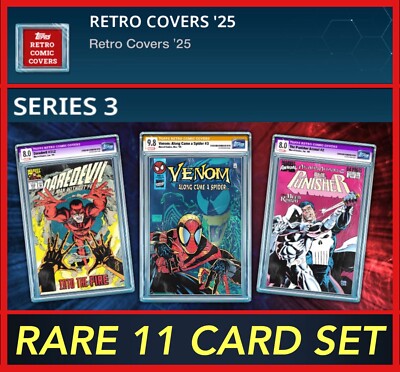SERIES 3 RETRO COVERS 25 RARE 11 CARD SET-TOPPS MARVEL COLLECT | eBay