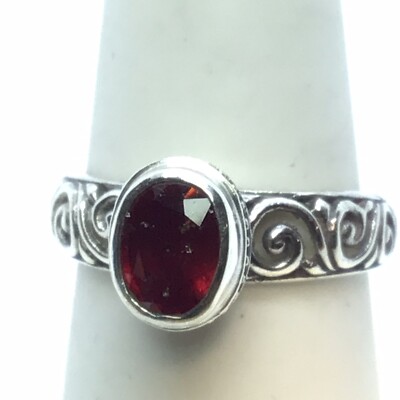 African Ruby Bali Legacy (Sz10) TGW 2.39cts Solitaire Ring .925 St ...
