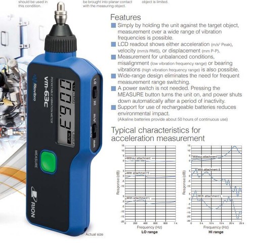 RION VM63C Pocketable Vibration Meter (Riovibro) Free Fedex or DHL | eBay