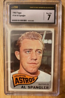 1965 Topps Al Spangler Baseball Card # 164, CSG Graded: Near Mint 7 | eBay