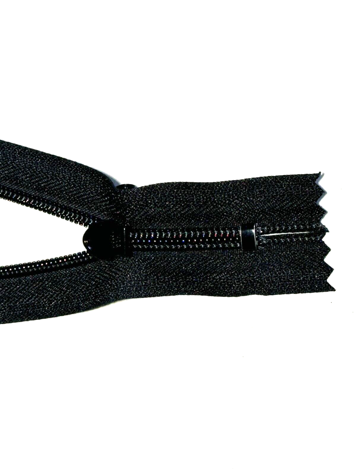 100 Pack YKK Nylon Coil Lightweight Reverse Zipper Color Black #580 ...