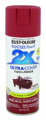 Rust-Oleum 249082 2X Ultra Cover Satin Colonial Red Spray Paint (6pk ...