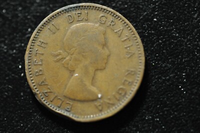 1954 CANADA ELIZABETH II DEI GRATIA REGINA 1 CENT COIN! CC400XXX | eBay