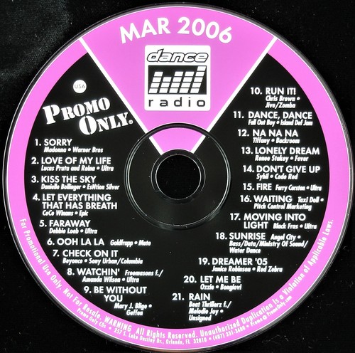 PROMO ONLY "DANCE RADIO MARCH 2006" DJ PROMO CD COMPILATION MADONNA ...