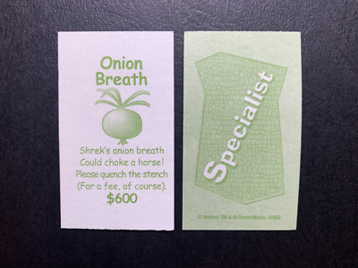 Operation Shrek ONION BREATH Specialist Card GAME REPLACEMENT PIECE ...