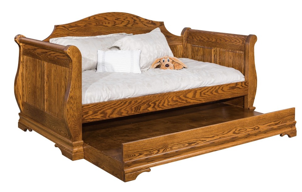 Amish Traditional Sleigh Daybed Solid Wood Trundle | eBay
