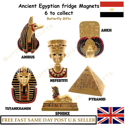 Egyptian Magnets Ancient Egypt Symbols Fridge Magnets Tutankhamun 6 to ...