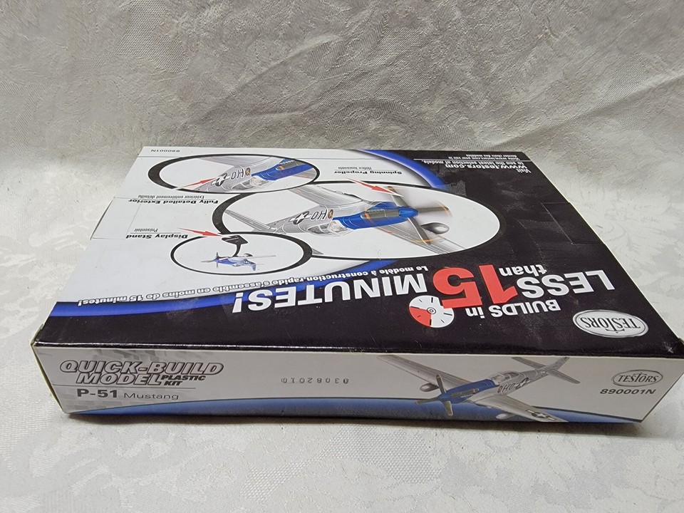 Testors Quick Build P-51 Mustang 1:48 Scale Model Kit Unassembled Age 8 ...