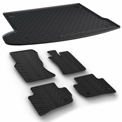 Gledring Fitted Black Rubber Boot & Floor Mats Set for Range Rover ...