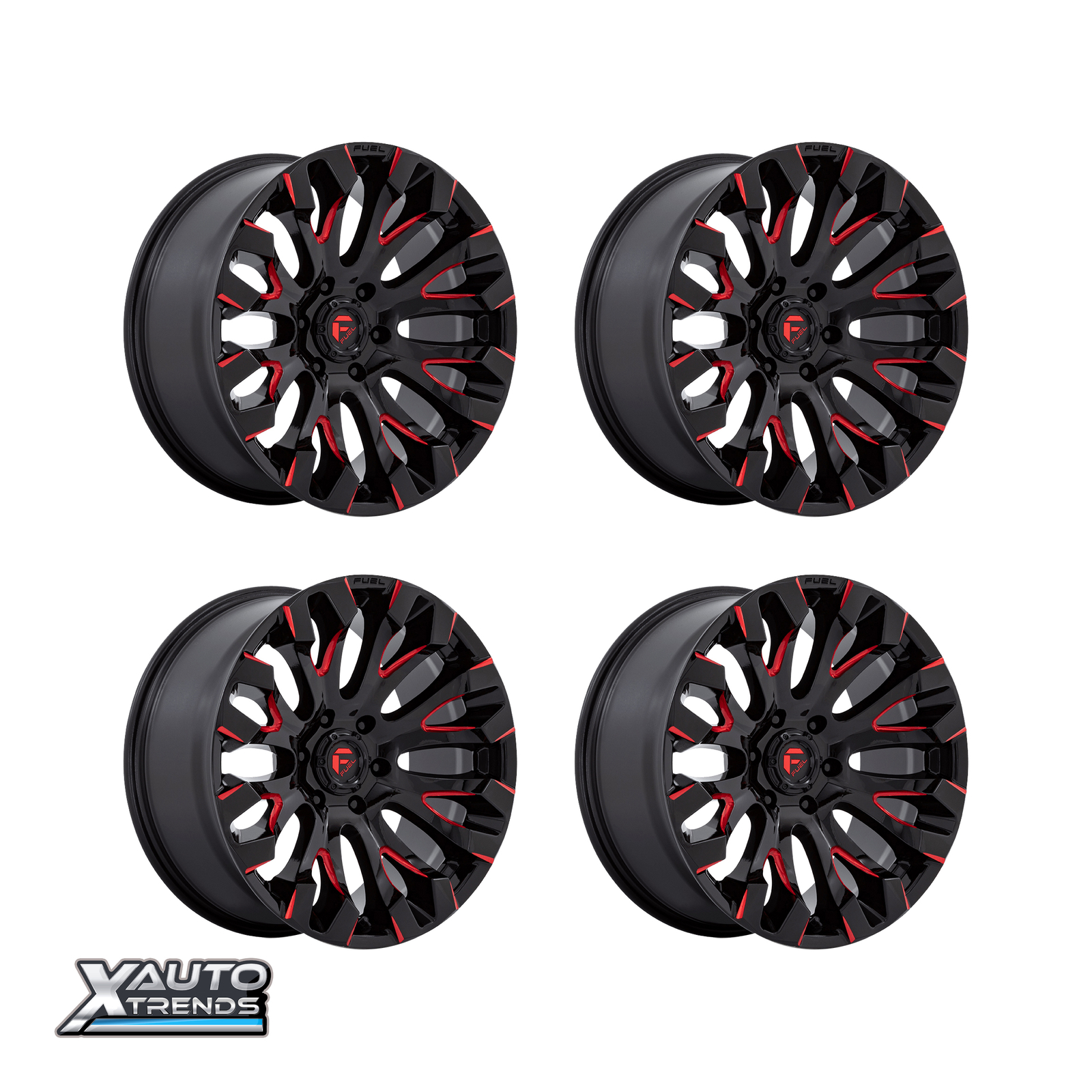 Fuel Off-Road D829 Quake Gloss Black Milled Red Tint 20X9 6X139.7 1mm ...