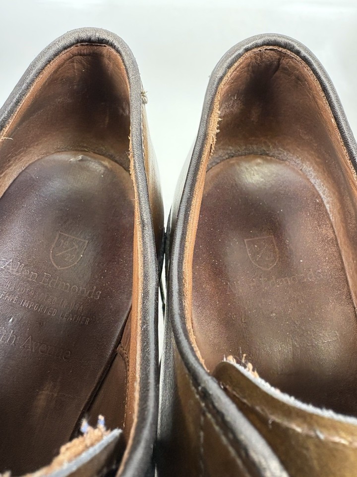 Allen Edmonds Shoes Mens 10D Fifth Avenue Cap Toe Brown Leather Oxford ...