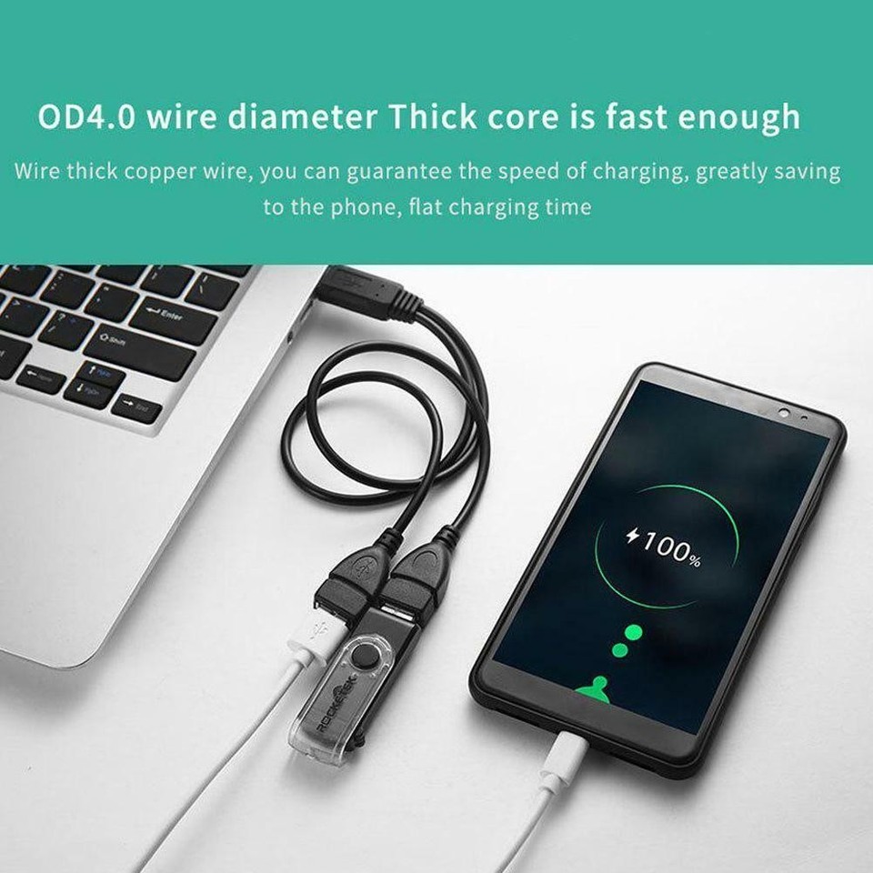 . USB 2.0 Male To 2 Dual USB Female Jack Y Splitter Cord Hub Hubs ...