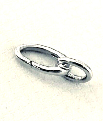 Tiffany & Co Sterling Silver Necklace .75" Oval Clasping Link Extender ...
