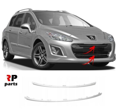 FOR PEUGEOT 308 2011 - 2014 NEW FRONT BUMPER CENTER GRILLE CHROME TRIM ...