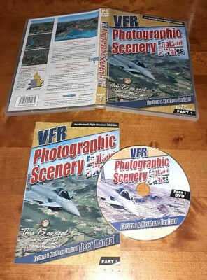 VFR PHOTOGRAPHIC SCENERY EASTERN & NORTHERN ENGLAND PC DVD ROM MINT ...